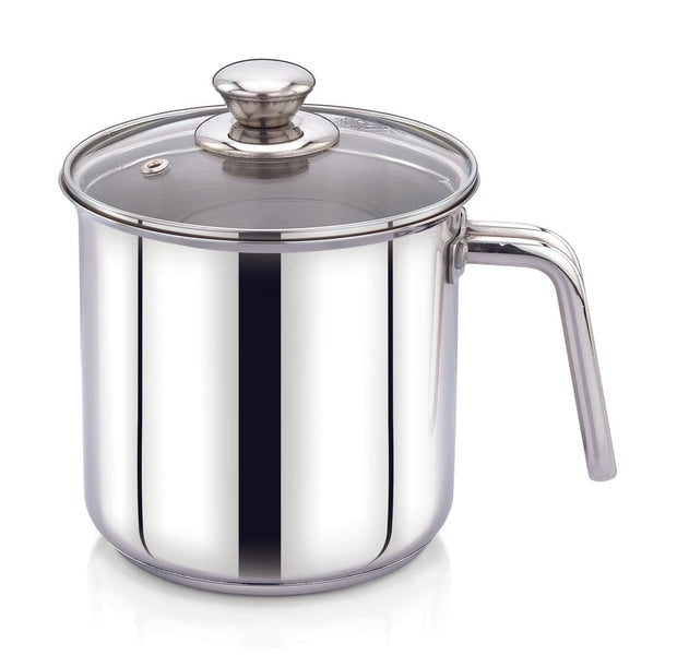 stainless steel milk pot 2litre & 2.5 litre -mirror finish, triply bas ...